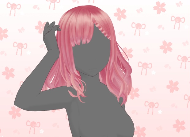 VRoid ꒱ 🍓 Strawberry Hair Texture - Sakura Salon - BOOTH