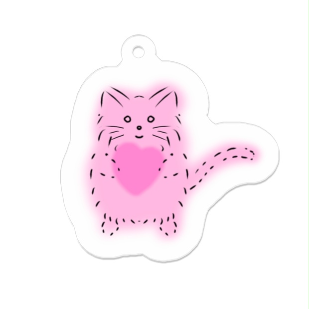 愛が大きいピンク猫 - akkiy - BOOTH