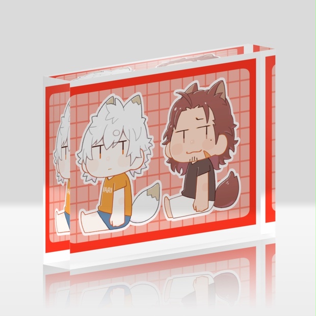 きつねといぬのアクリルブロック - AQ booth - BOOTH