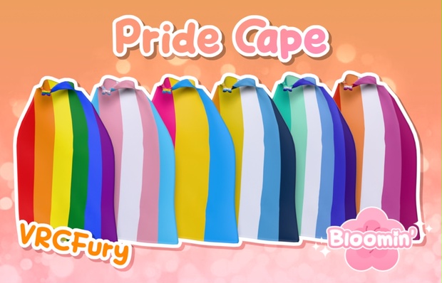 Pride Cape | VRCFury Avatar Accessory for VRChat - 🌸 Bloomin' Shop 🌸 ...