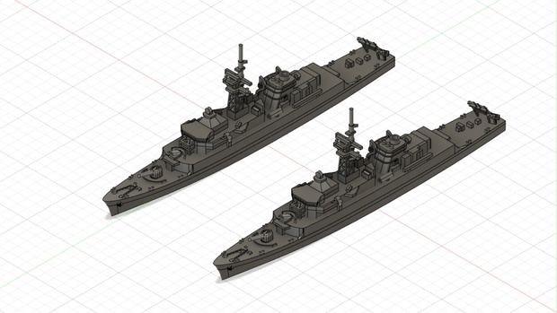 1/3000 ゆうばり型護衛艦 2隻セット / Yubari-class 2set - 船ハムカツ - BOOTH