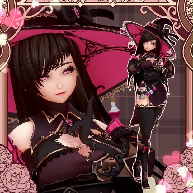 【Vroid】錬金魔女 バレンタインver【衣装】 - 緋檻屋 Scarlet Cage - BOOTH