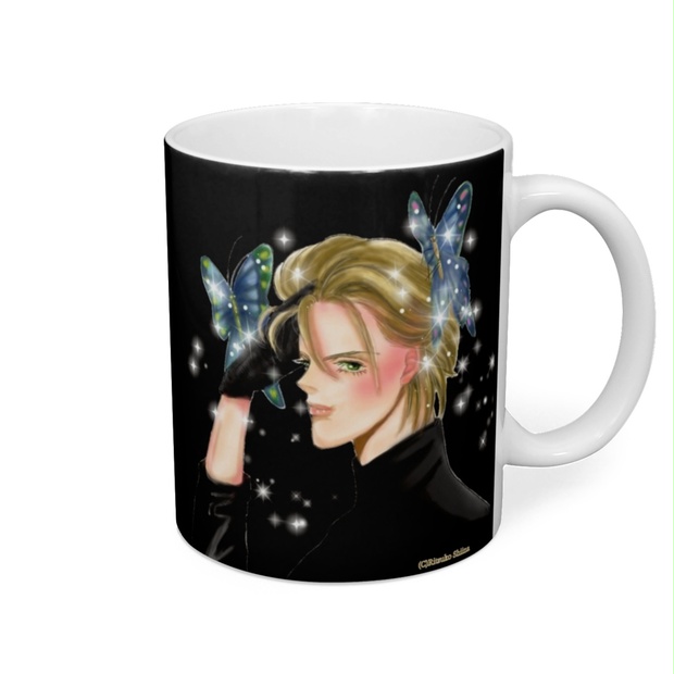 「DARK ANGEL」マグカップ(パピヨン:BLACK) - Atelier-Sheena - BOOTH