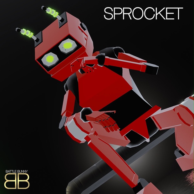 [Original 3D Model] Sprocket VRChat Quest Avatar - Battle Bunny Mods ...
