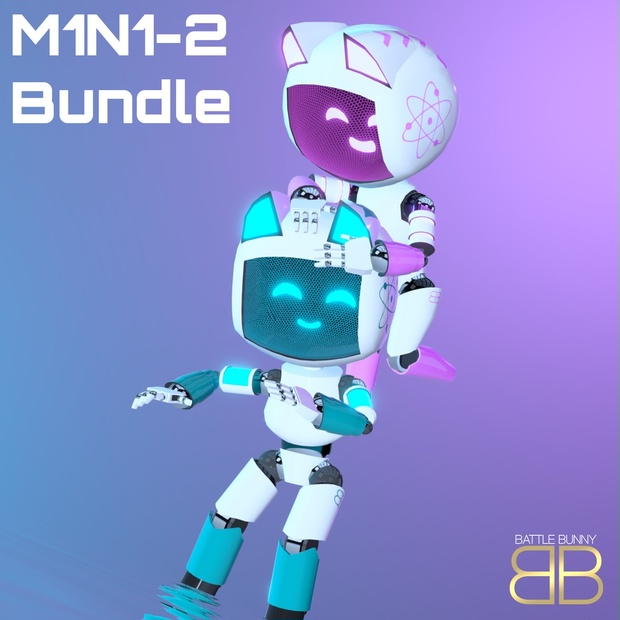 [Original 3D Model] M1N1-2 Bundle [VRChat] [Robot] [Avatars] - Battle ...