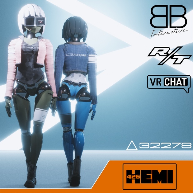 [Original 3D Model] BB Charger R/T Robot Girl VRChat Avatar - Battle ...