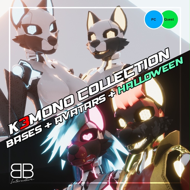[Original 3D Model] K3MONO 8 in 1 VRChat Bases + Avatars || PC + Quest ...
