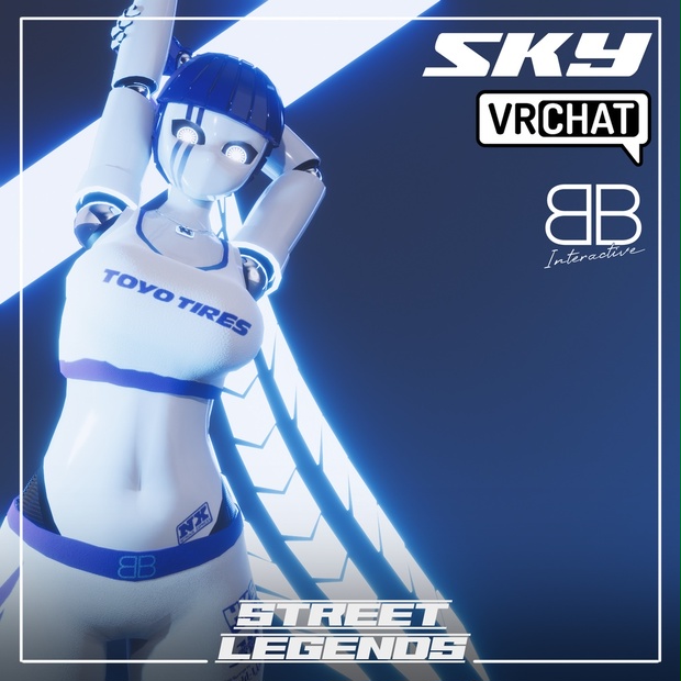 [Original 3D Model] Street Legends Sky VRChat Avatar - Battle Bunny Mods - BOOTH