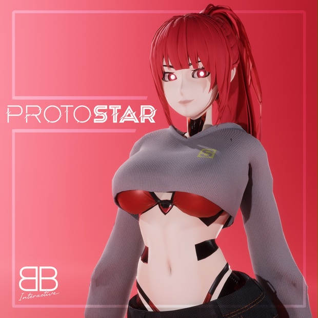 [Original 3D Model] PROTOSTAR Avatar for VRChat + Base Model - Battle Bunny Mods - BOOTH