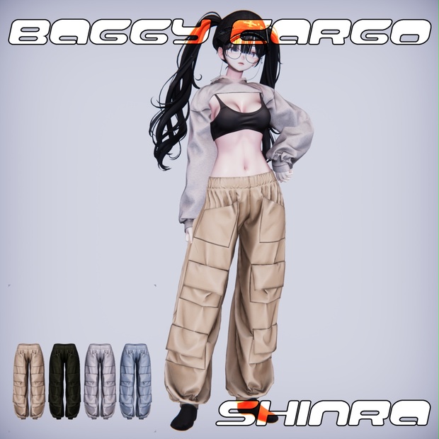 [Shinra - 森羅] Baggy cargo pants - Corner.22 - BOOTH