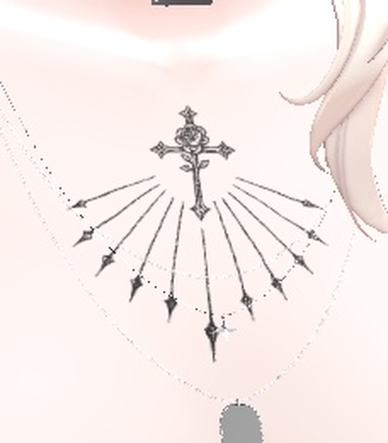 胸にクロスのタトゥー【真央-mao-/りりか対応/無料】 - uvrc - BOOTH