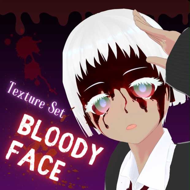 【VRoid Stable Ver】 Bloody Face texture set - LUK4 - BOOTH