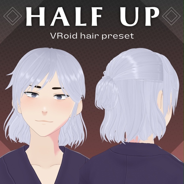 【VRoid Stable Ver】Half Up Hair Preset ♦ - LUK4 - BOOTH