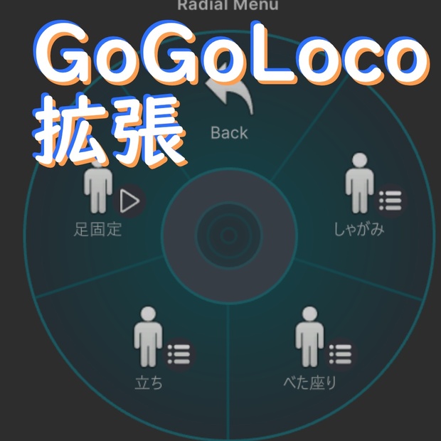 GoGoLoco拡張prefab しゃがみベタ座りのモーションを切り替えるやつ - CEORoom - BOOTH