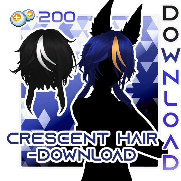 MMD // Crescent Hair - 𝗔𝗫𝗘𝗟 -【COMMISSION OPEN!】| 𝗠𝗠𝗗 - BOOTH