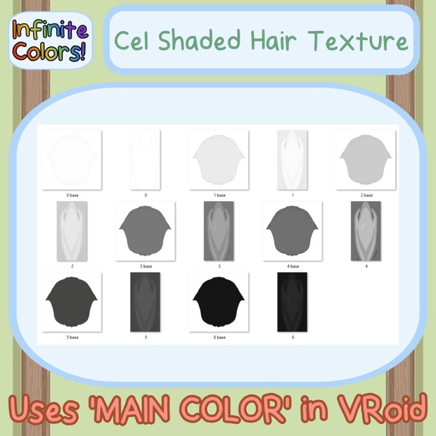 CCS FREE Cel Shaded Hair and Base Textures - BesstheBtuber - BOOTH
