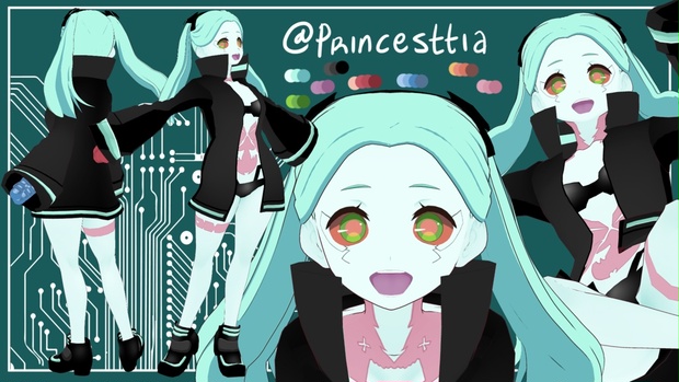 Rebecca from Cyber Punk v2 [VRM file] - princesttia - BOOTH