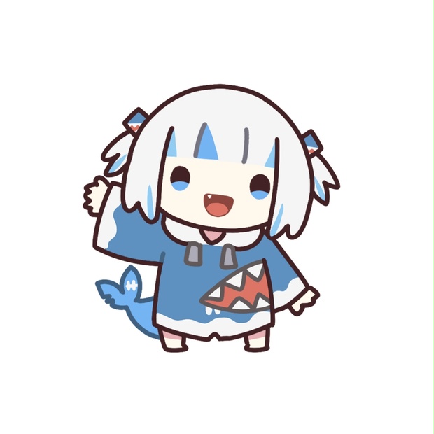 Bye-Bye Gura key chain🦈 - hashiru11275 - BOOTH