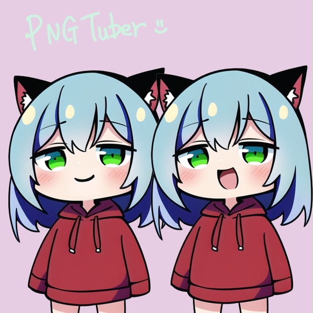 cat-blue【PNGTuber】vtuber , stream avatar - takatsukiai - BOOTH