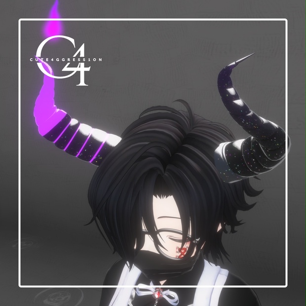 【無料】Violet_Horn【VRC想定】 - Cute4ggress1on - BOOTH