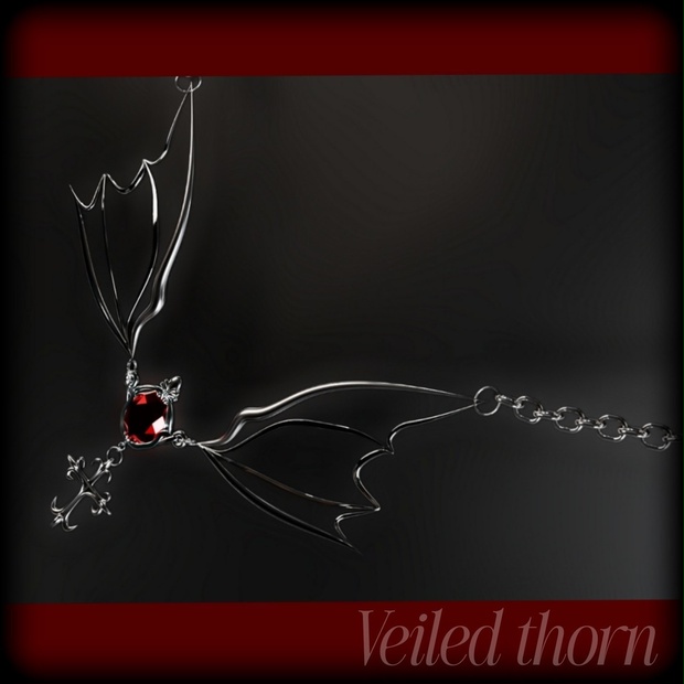Ruby wings necklace - veiledthornblade - BOOTH