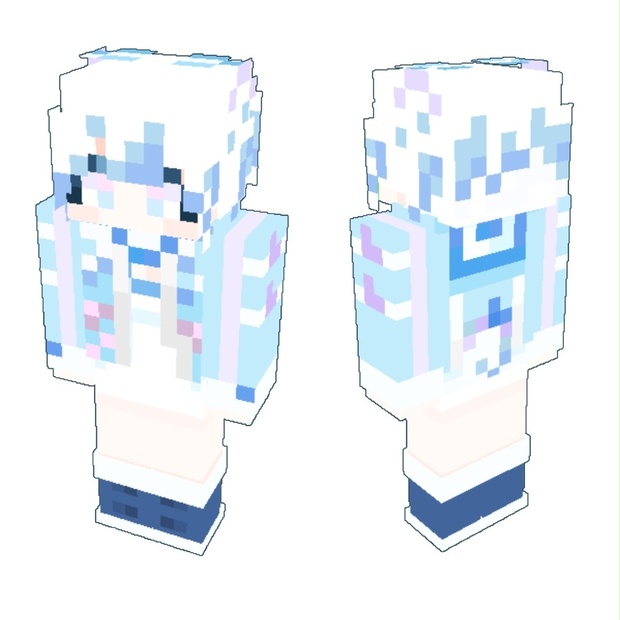 [Minecraft SKIN] female skin ; Potch-redesign ver / original - black ...