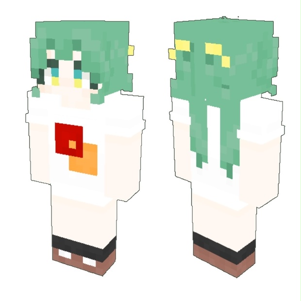 [Minecraft SKIN] female free skin ; yumi / original - black-whole - BOOTH