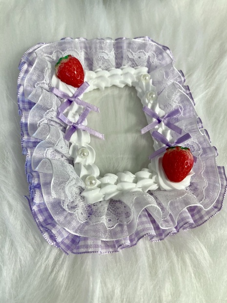 ホイップデコ ギンガムいちごショートケーキ 紫 - Oldgrace - BOOTH