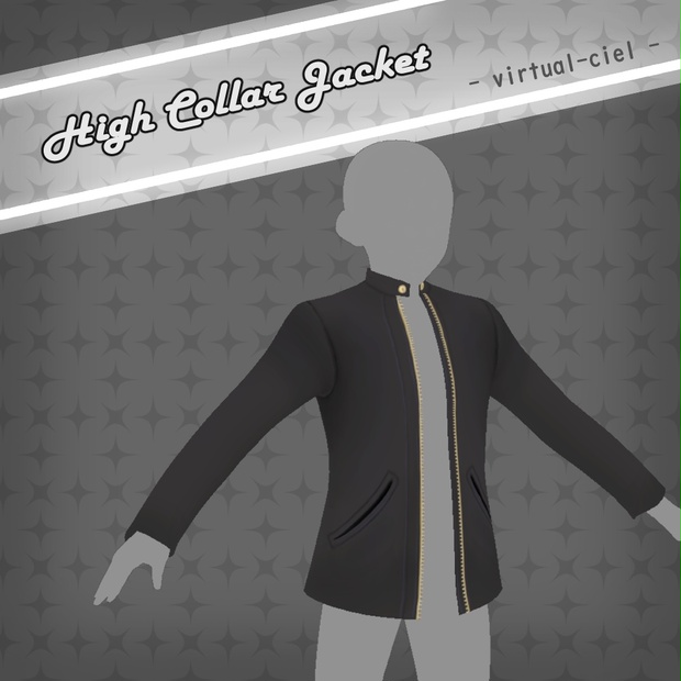 High Collar Jacket [Vroid] - virtual-ciel - BOOTH