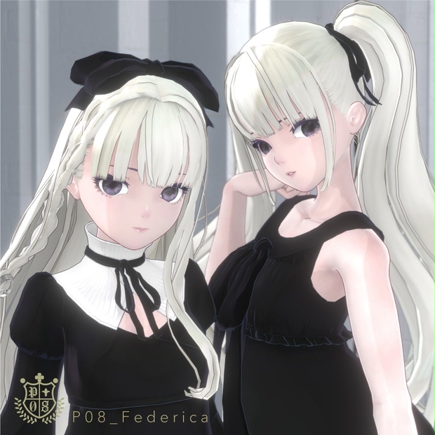 【VRChat 】オリジナル3Dアバター 「P08_Federica」 - Double D Development - BOOTH