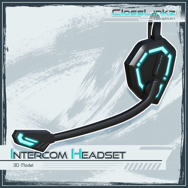 【3Dモデル・UnityPackage・XWear】インカムヘッドセット - CSGraphicArt BOOTH shop - BOOTH