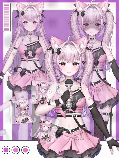 【VTuber Live2Dモデル】【Vts】【VTuber向け】【🌸元気アイドルねこちゃん💗】ピンクの髪のアイドルトレーニーです🐱/Live2D/ - 酒菜禾子 - BOOTH