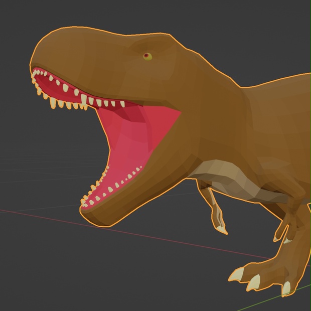 Low Poly Trex ティラノサウルス_002 3Dモデル - tarubo studios - BOOTH