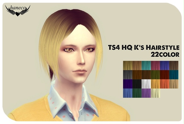 TS4 HQ K's Hairstyle - HANECO's BOX - BOOTH