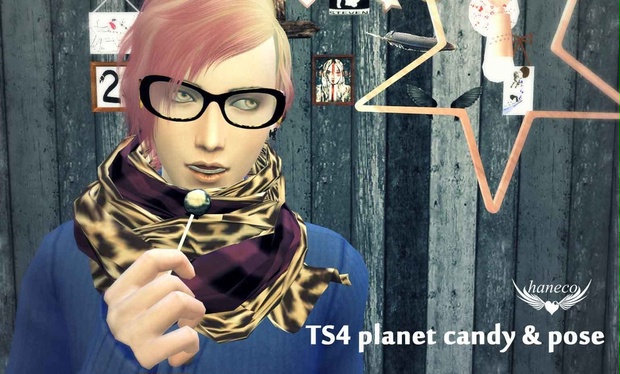 TS4 planet candy & pose - HANECO's BOX - BOOTH