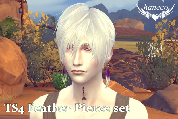 TS4 Feather Pierce set - HANECO's BOX - BOOTH