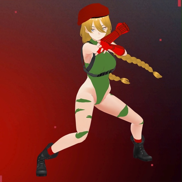 Street Fighter Cammy Cosplay Set! | vroidcustomitem format - The Cadenza Store - BOOTH