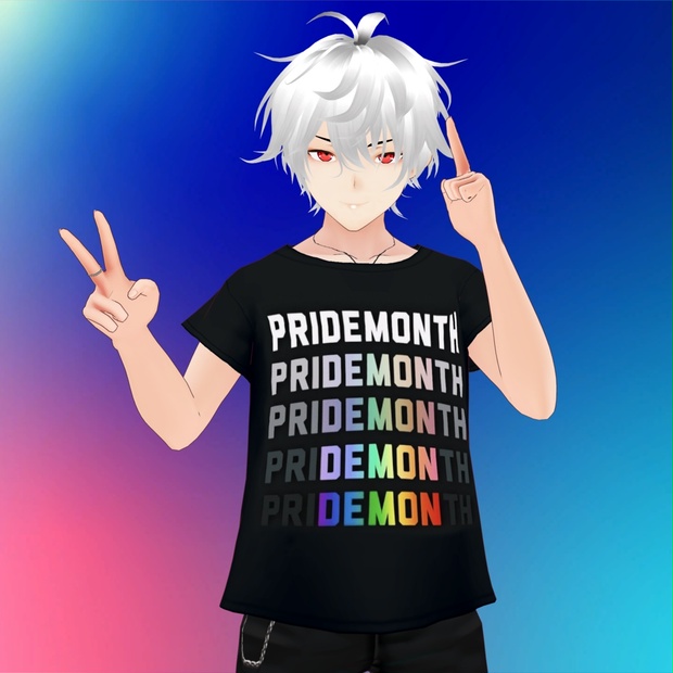 Pride Month Demon Shirt! | vroidcustomitem format - The Cadenza Store ...