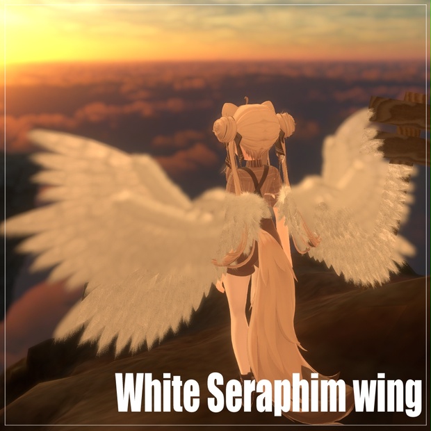 【VRChat】White Seraphim Wing 【MA対応】 - Black Polygone - BOOTH
