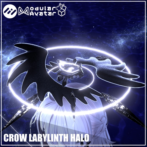 【VRChat】CROW LABYLINTH HALO 【MA対応】 - Black Polygone - BOOTH
