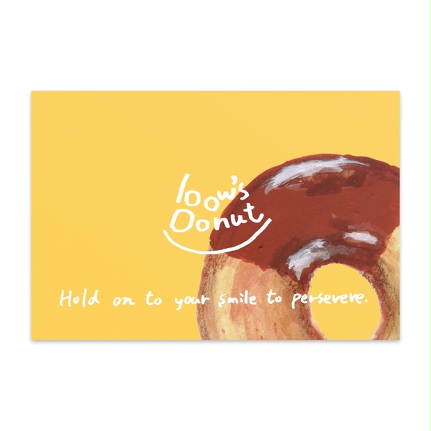 bow's Donuts チョコレートドーナツ ポストカード（10枚入） - bows Internet Shopping Street ...