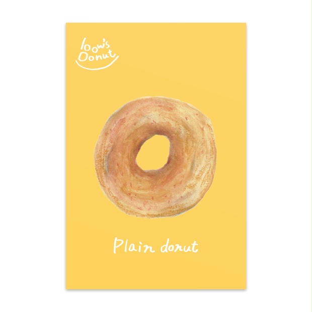 bow's Donuts「プレーンドーナツ」ポストカード（10枚入） - bows Internet Shopping Street - BOOTH