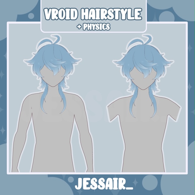 【VRoid Hairstyle Preset】Short Hairstyle with Physics | Male Vtuber ...