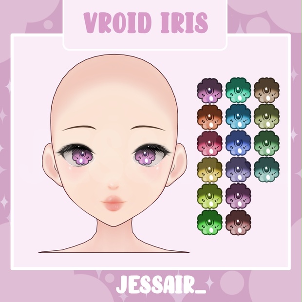 【VRoid Iris Texture】Flower Pattern, Iris, Colorful, Pack, Vroid Eyes ...