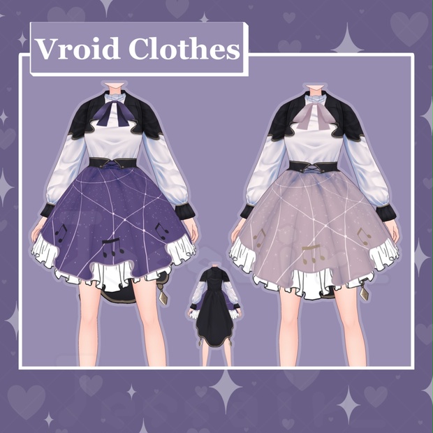 【VRoid】Fantasy Dress | Mysthic | Galaxy and Music - JessairArtShop - BOOTH