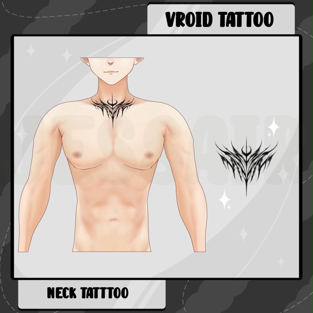 【VRoid タトゥー】Neck Tattoo | Texture | Dark | Vroid Clothes and Textures ...