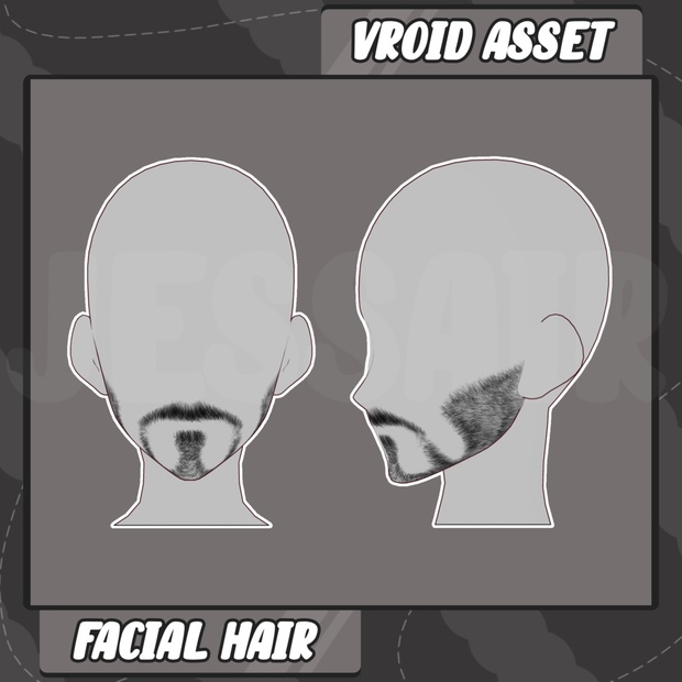 【VRoid ひげ - FREE VRoid Beard - Face Hair】 - JessairArtShop - BOOTH