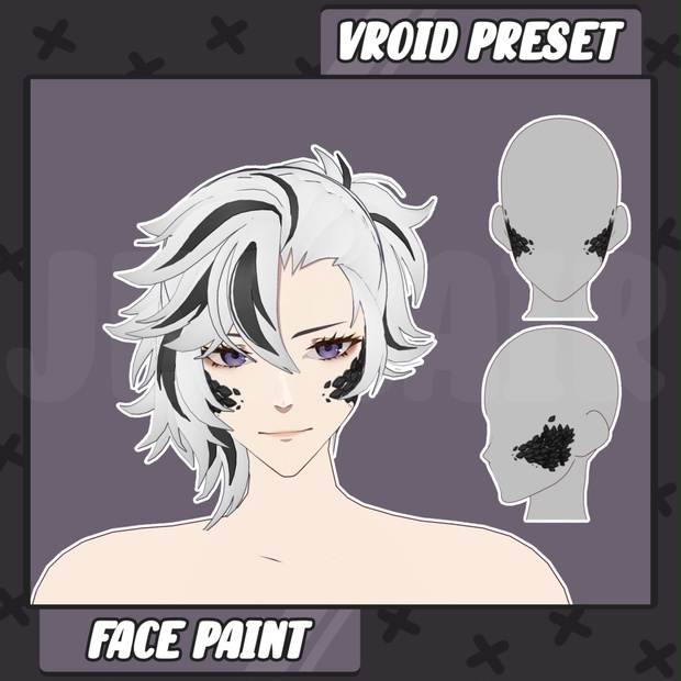 【VRoid フェイスペイント- VRoid Dragon Scales】Vroid Face Paint - JessairArtShop ...