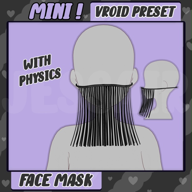 【VRoid アクセサリ - Accessorie Preset】FREE Face Mask with PHYSICS ...