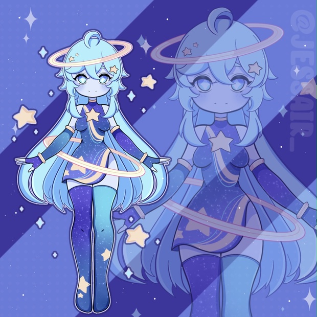 ADOPT PACK | Pastel Cosmic VTuber/ Character Design | Commercial Use ...